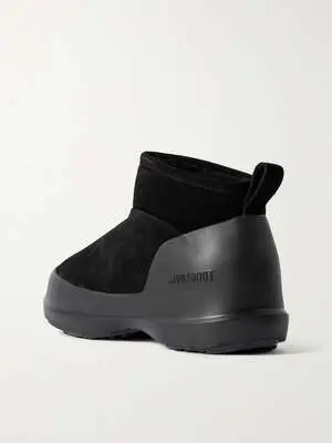 Moon Boot Luna Low Suede Boots - Black