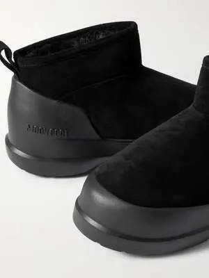 Moon Boot Luna Low Suede Boots - Black