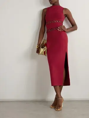 Cult Gaia River Embellished Midi Dress - Red