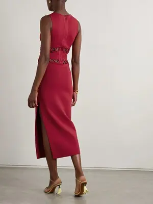 Cult Gaia River Embellished Midi Dress - Red