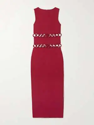 Cult Gaia River Embellished Midi Dress - Red