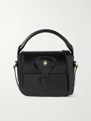Bally Beckett Flat Mini Glossed-leather Tote - Black