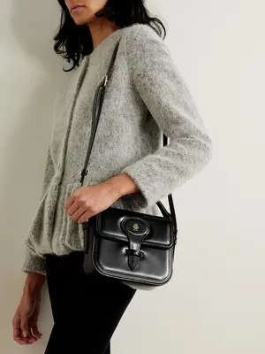 Bally Beckett Flat Mini Glossed-leather Tote - Black