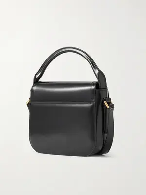 Bally Beckett Flat Mini Glossed-leather Tote - Black