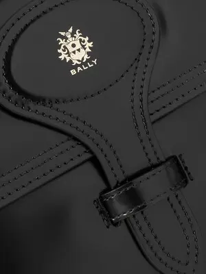 Bally Beckett Flat Mini Glossed-leather Tote - Black