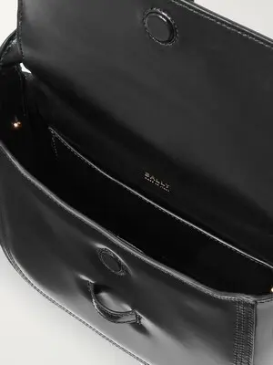 Bally Beckett Flat Mini Glossed-leather Tote - Black
