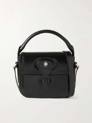 Bally Beckett Flat Mini Glossed-leather Tote - Black