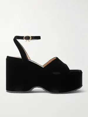 Women's Velvet Platform Sandals