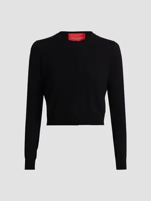 Carolina Herrera Wool Crewneck Cardigan - Black