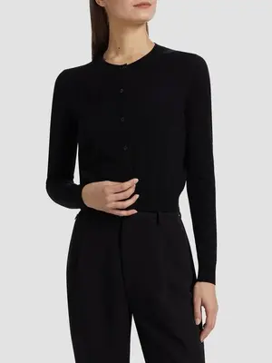 Carolina Herrera Wool Crewneck Cardigan