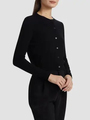 Carolina Herrera Wool Crewneck Cardigan