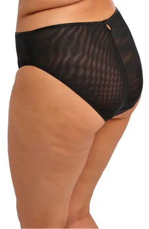 Elomi Teagan High Leg Briefs - Black/rainbow