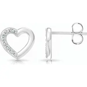 DONATELLO GIAN Name' Sterling Heart Stud Earrings - Silver