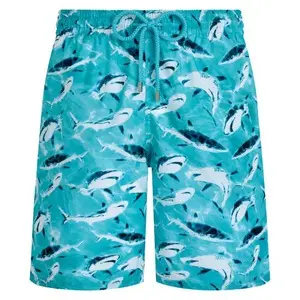 Vilebrequin Requins" Printed Polyester Board Shorts - Lagon