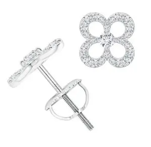 DONATELLO GIAN Sterling Pave Stud Earrings - Silver