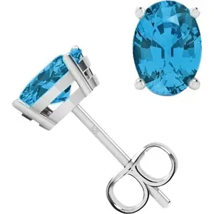 DONATELLO GIAN Donatello Gian Sterling Silver Oval Earrings Light Blue
