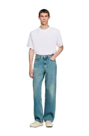 Sandro Faded Baggy Jeans - Blue