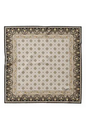 ELIZABETTA Savino Silk Pocket Square - Light Grey