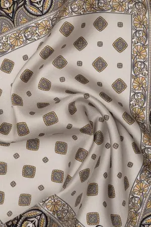 ELIZABETTA Savino Silk Pocket Square - Light Grey