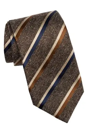 ELIZABETTA Elizabetta Velletri Silk Jacquard Neck Tie Oak