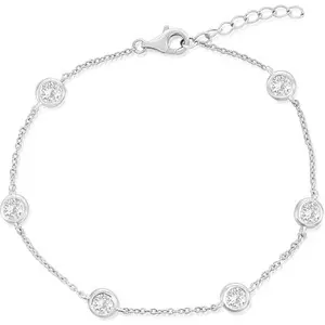 DONATELLO GIAN Sterling Zirconia Bracelet - Silver