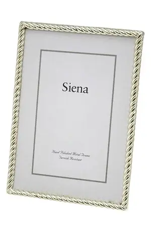 SIENA Tone Rope 4" X 6" Picture Frame - Silver