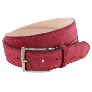 Trafalgar Armando Italian Suede 35mm Belt - Brick