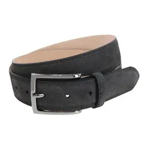 Trafalgar Armando Italian Suede 35mm Belt - Light Grey