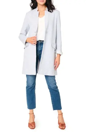 GIBSONLOOK Notch Collar Cotton-blend Jacket - Heather Grey