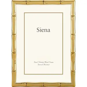 SIENA Tone Bamboo Design 4" X 6" Picture Frame - Gold