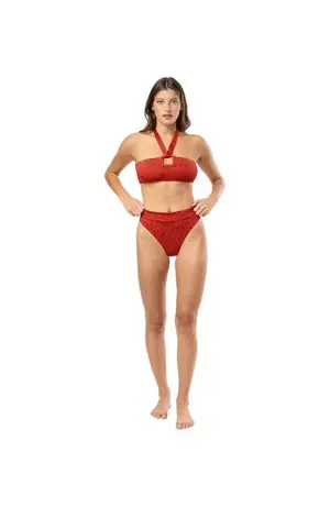 Onia Ivy Bikini Bottom - Dark Red