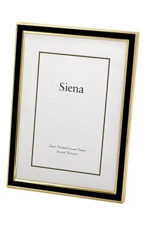 SIENA Enamel & Goldtone Border 5" X 7" Picture Frame