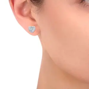 DONATELLO GIAN Name' Textured Heart Stud Earrings