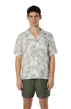 Onia Air Linen Convertible Vacation Shirt - Wht/light Olive