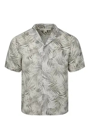 Onia Air Linen Convertible Vacation Shirt - Wht/light Olive