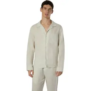 Onia Linen Home Long Sleeve Camp Shirt - Stone