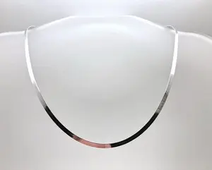 DONATELLO GIAN Solid .925 Sterling Flat Chain Necklace