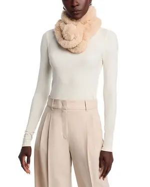 SURELL Faux Fur Pompom Scarf