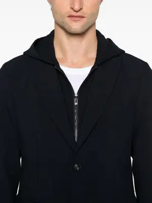 Emporio Armani Detachable-panel Hooded Blazer
