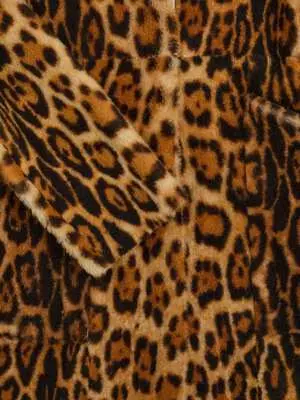 YVES SALOMON Merino Wool Leopard Print Coat