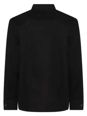 Maison Kitsuné Logo-print Shirt Jacket - Black