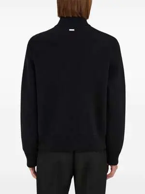 FERRAGAMO Knitted Bomber Jacket - Black