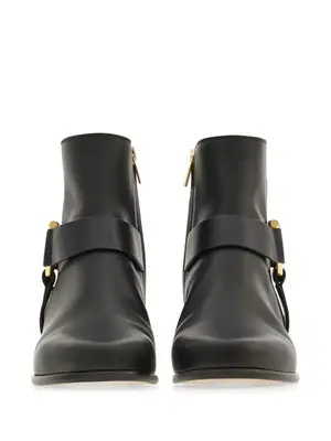 FERRAGAMO Gancini Biker Boots - Black