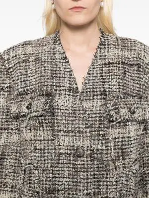 JNBY V-neck Tweed Jacket