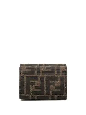 Fendi Ff-logo Pattern Wallet - Brown
