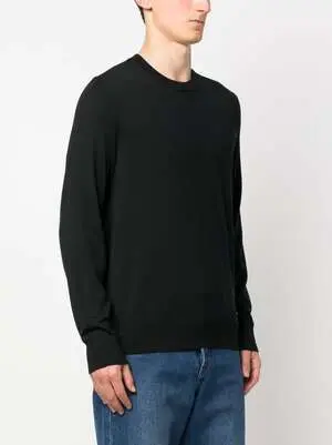 Brioni Fine-knit Wool Jumper - Black