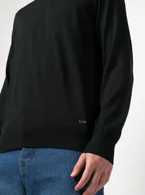 Brioni Fine-knit Wool Jumper - Black