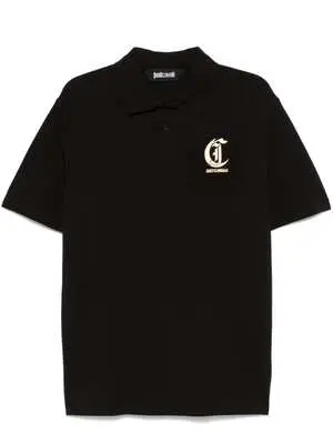 Just Cavalli Logo-print Polo Shirt - Black