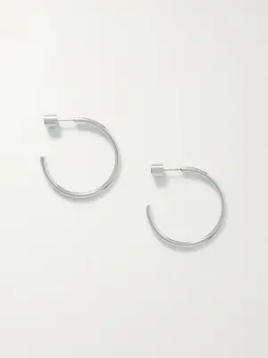 JENNIFER FISHER Mini Thread -plated Hoop Earrings - Silver
