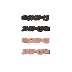 SKIMS Matte Logo Hair Clip Set - Sienna And Onyx